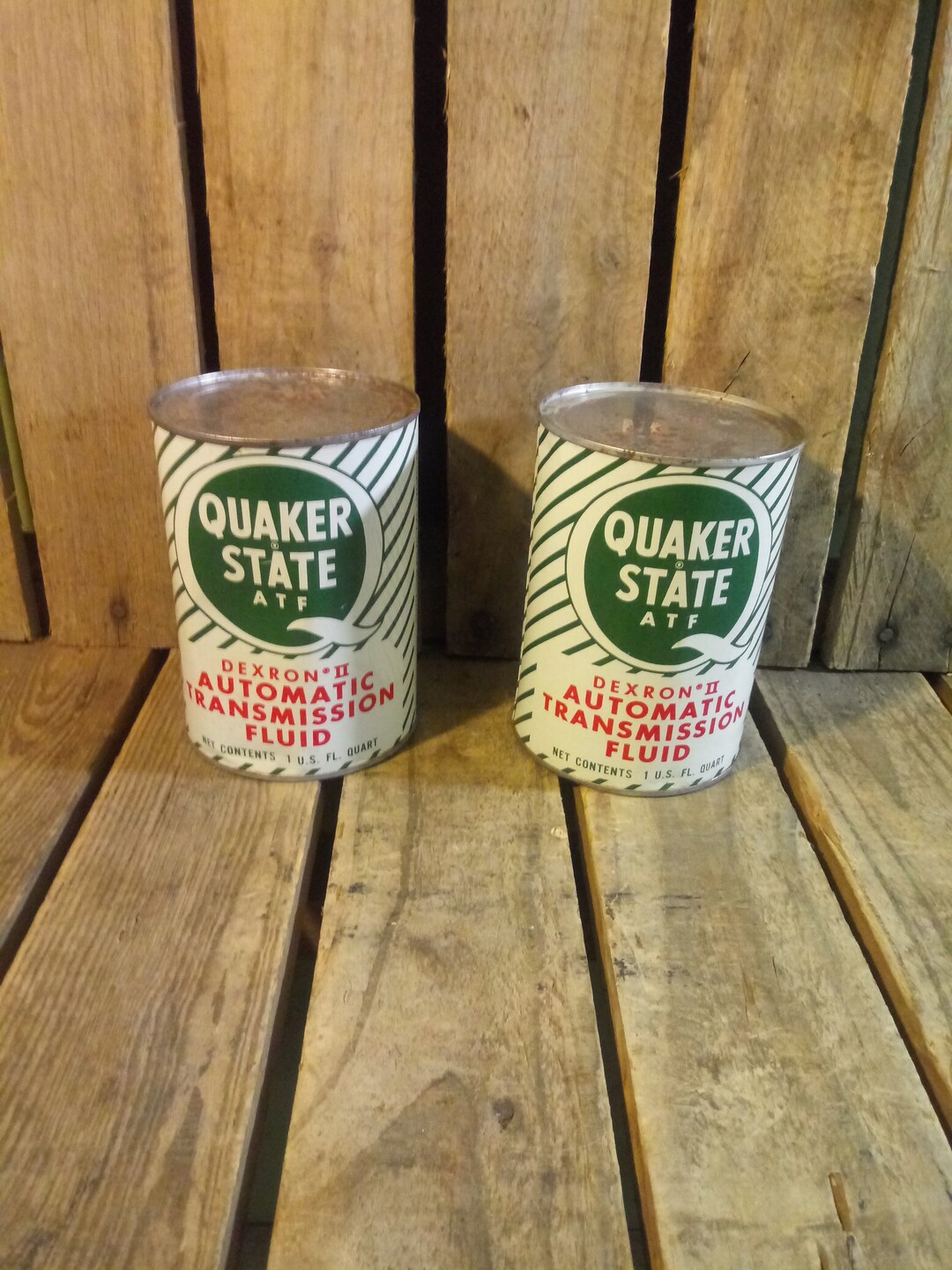 2 Vintage Quaker State Cans - Etsy