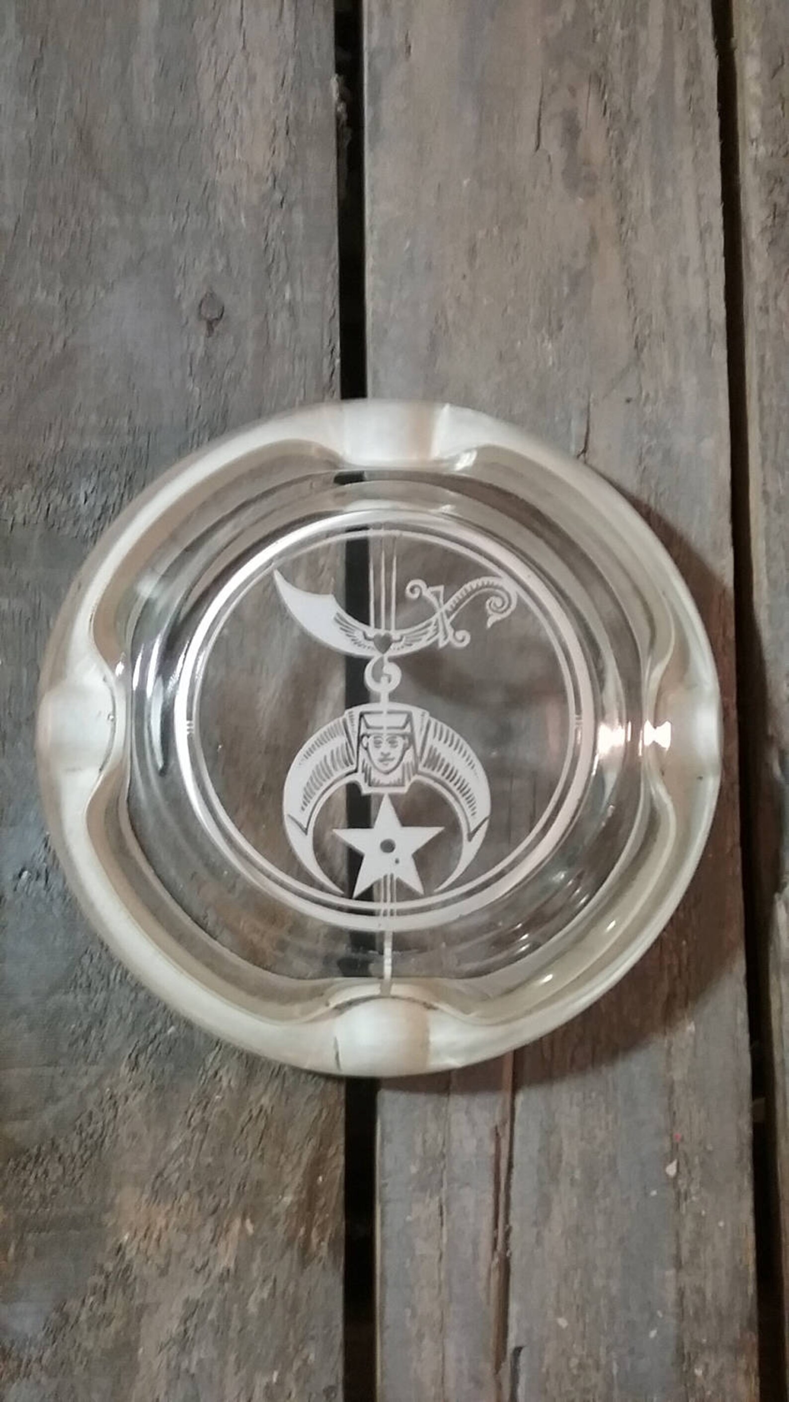 Vintage Ash Tray/glass Ash Tray/arabian Themed Ash Tray/old - Etsy
