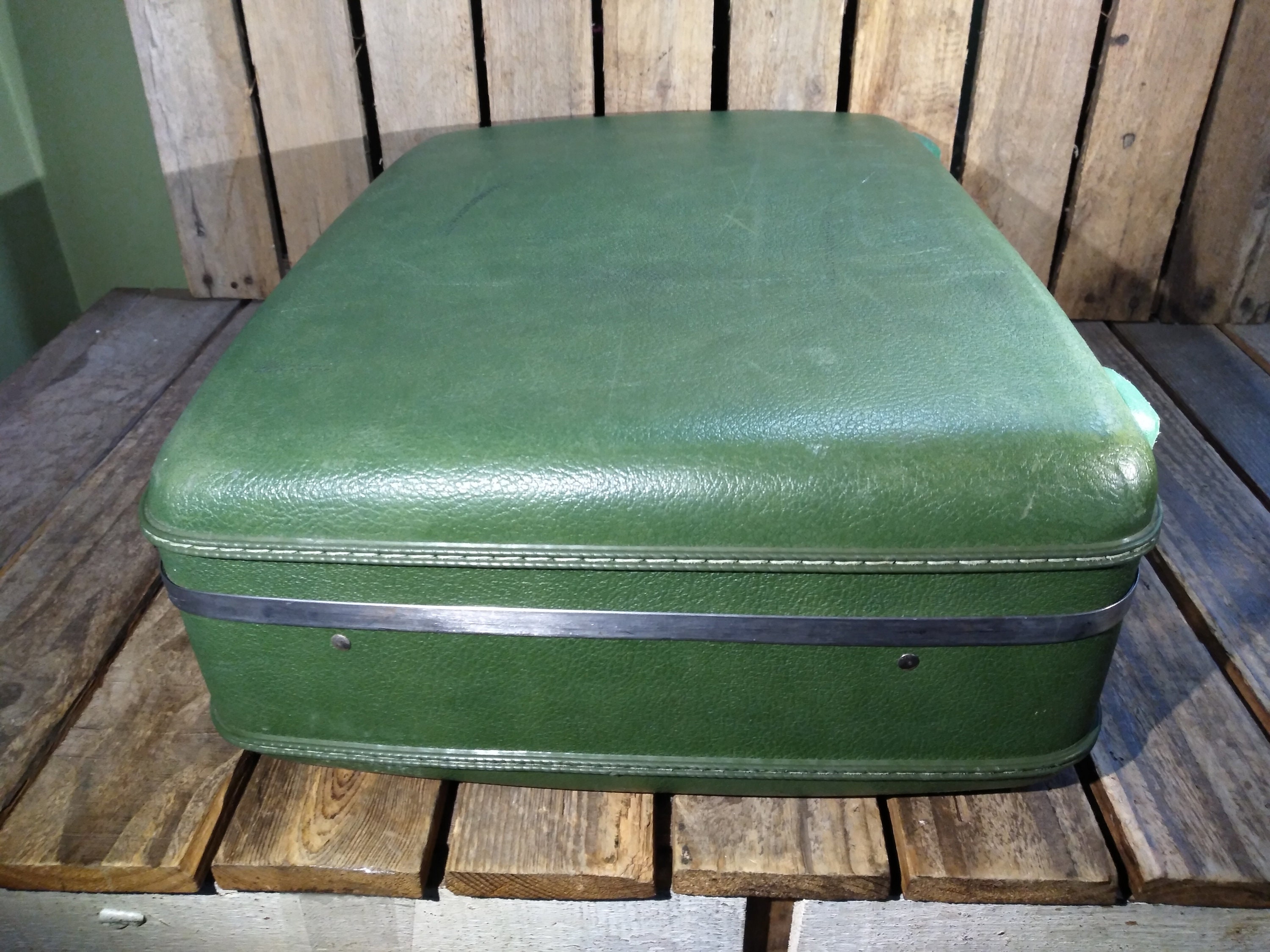 Vintage Green Suitcase - Etsy