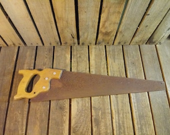 Vintage Saw, Rusty Saw, Vintage Hand Saw, Antique Saw, Primitive Saw ...