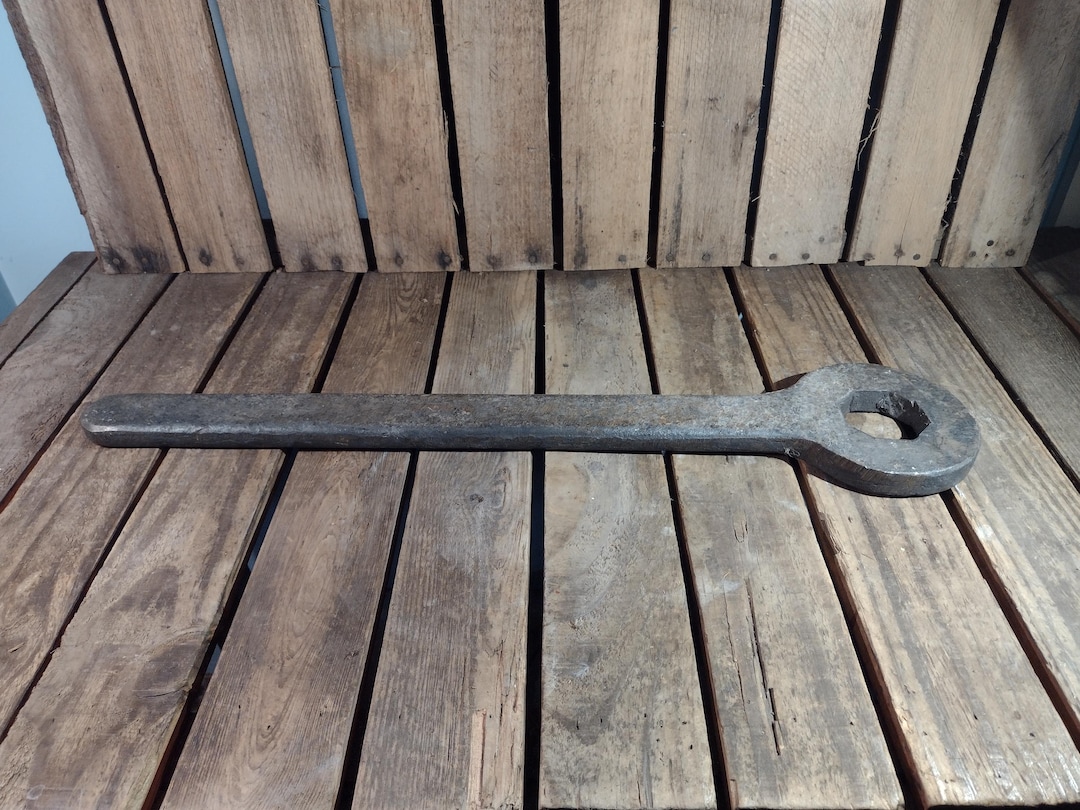 Large Antique Hand Forged Wrench - Etsy