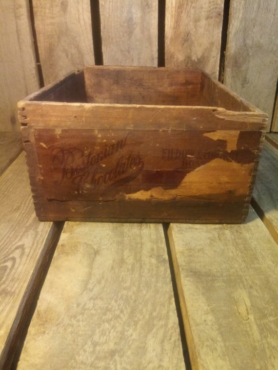 Antique Chocolate Crate Box - Etsy