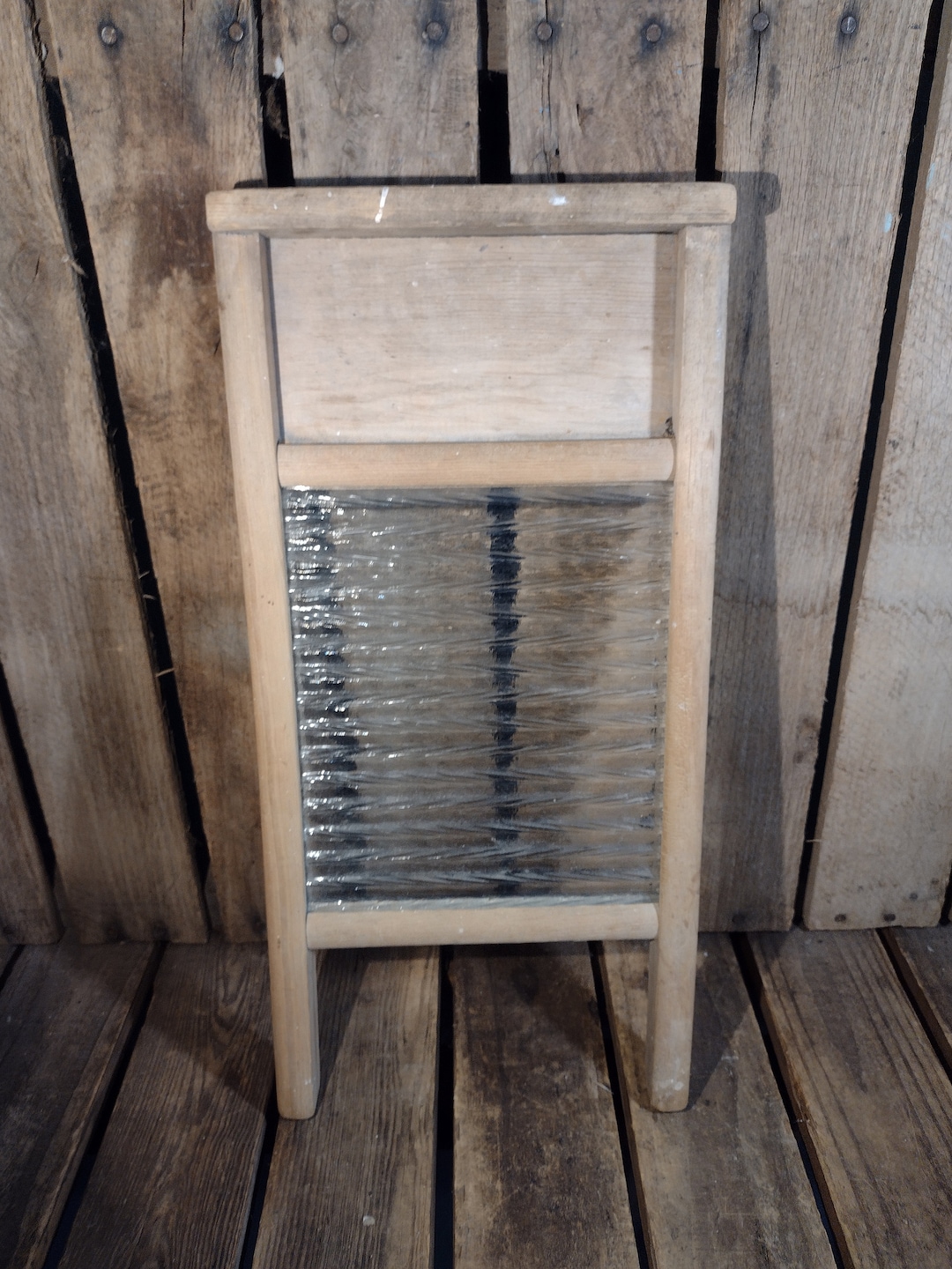 Small Vintage Glass Washboard – Rustic Farmhouse Laundry Decor ...