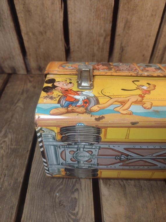 Vintage 1960s Mickey Mouse School Bus Lunchbox – Char… - Gem