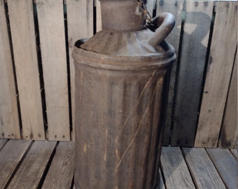 Vintage Veedol Oil Can, Five Gallon Oil Can, Rusty Oil Can, Industrial ...