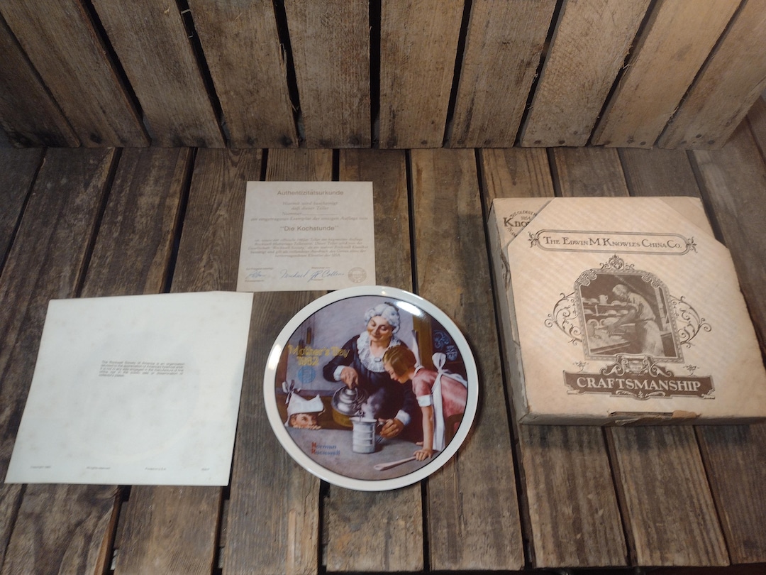 Norman Rockwell “the Cooking Lesson” Mother’s Day 1982 Plate by Knowles ...