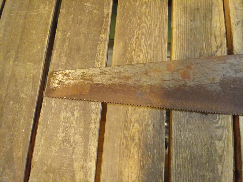Vintage Rusty Hand Saw | Etsy