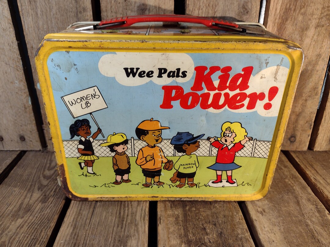 Vintage 1970s Wee Pals Kid Power Metal Lunchbox Cartoon Character ...