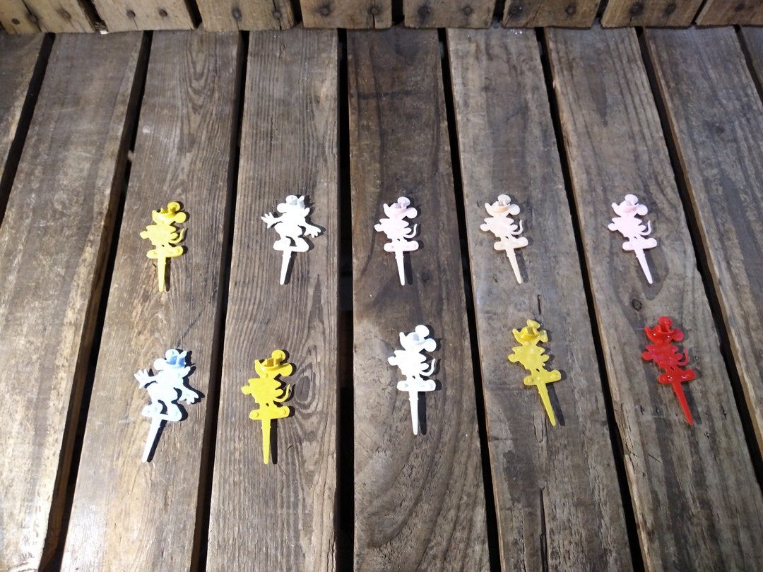 10 Vintage Cup Cake Toppers - Etsy