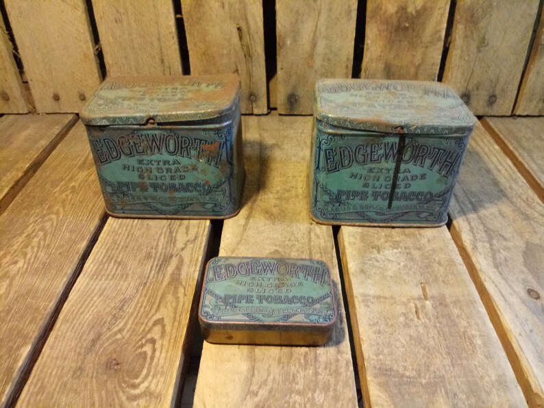 3 Vintage Rusty Tobacco Tins - Etsy