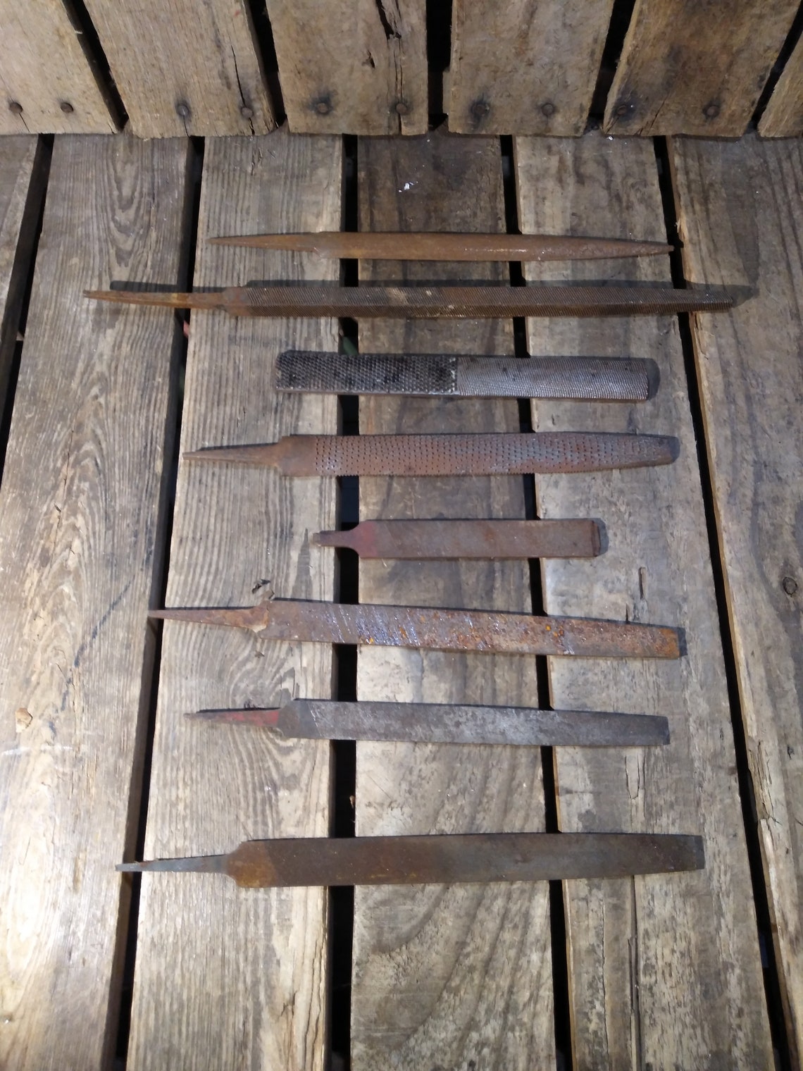 7 Vintage Rusty Files | Etsy