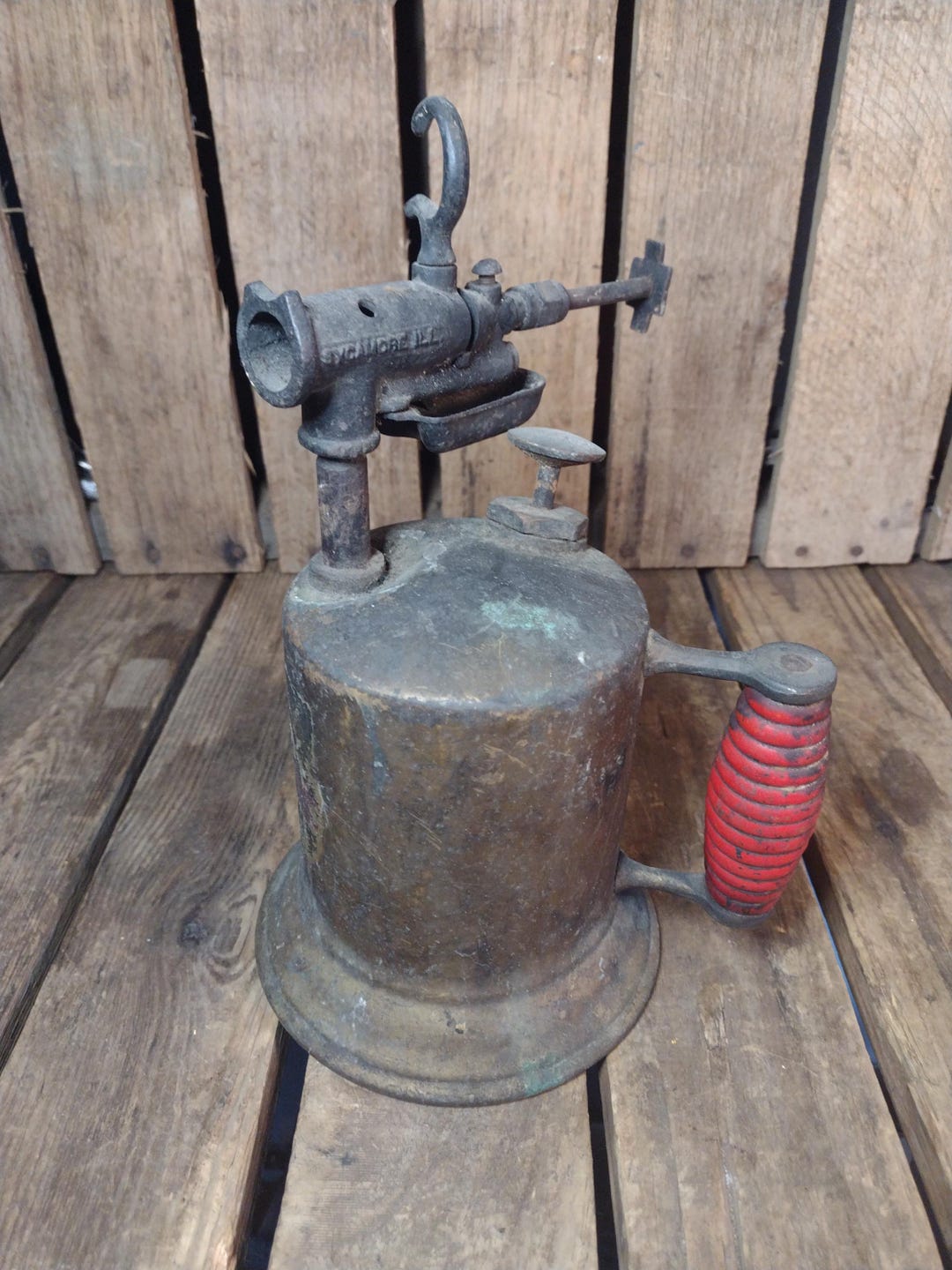 Vintage Turner Brass Blow Torch 10 Inch Plumbers Soldering Torch ...