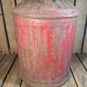 Vintage Shell Oil Gas Can – Large Red Metal Fuel Storage Container ...