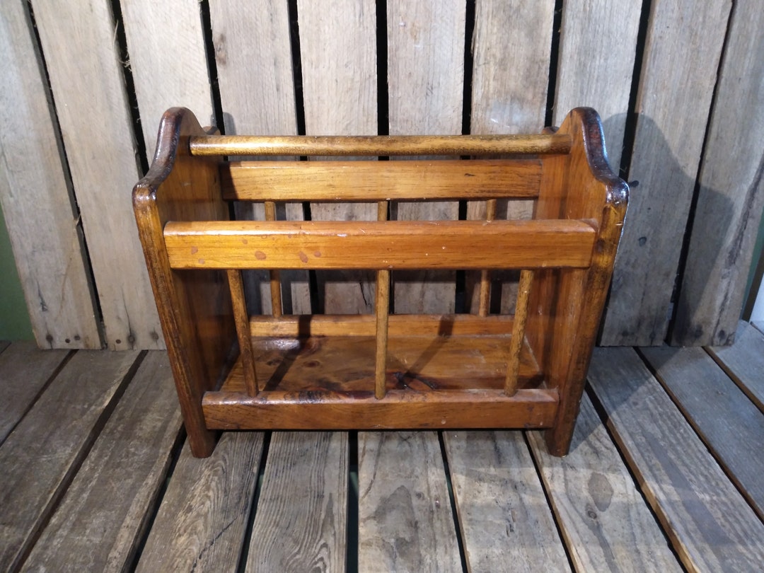 Vintage Magazine Rack - Etsy