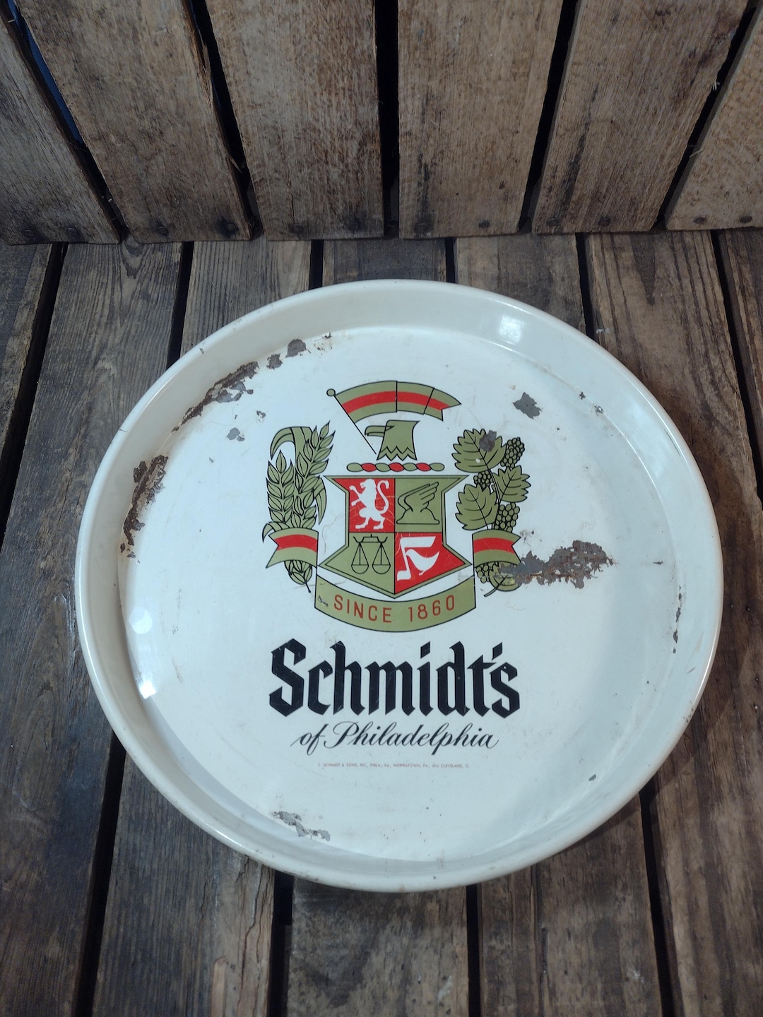 Schmidt’s of Philadelphia Beer Tray – Bar Decor – 1960s Brewery ...