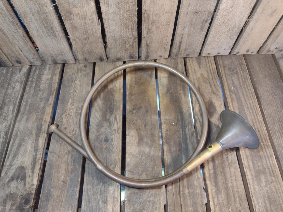 Vintage Solid Brass Horn Made in India Decorative Coiled Metal Horn - Etsy