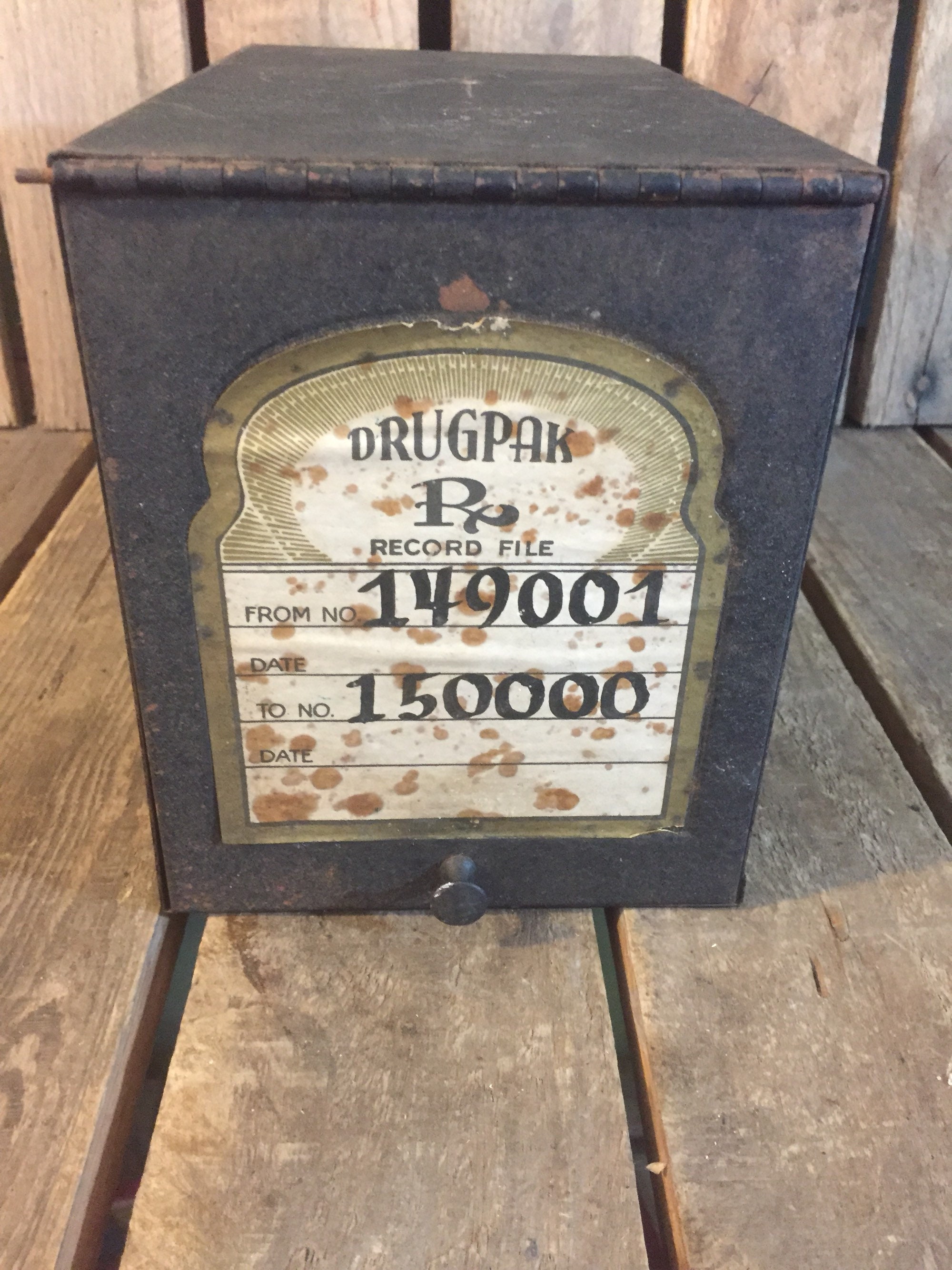 Vintage Rx File Box | Etsy