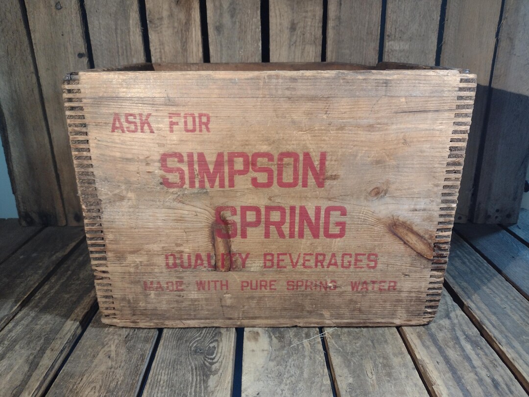 Vintage Simpsons Spring Wooden Crate - Etsy