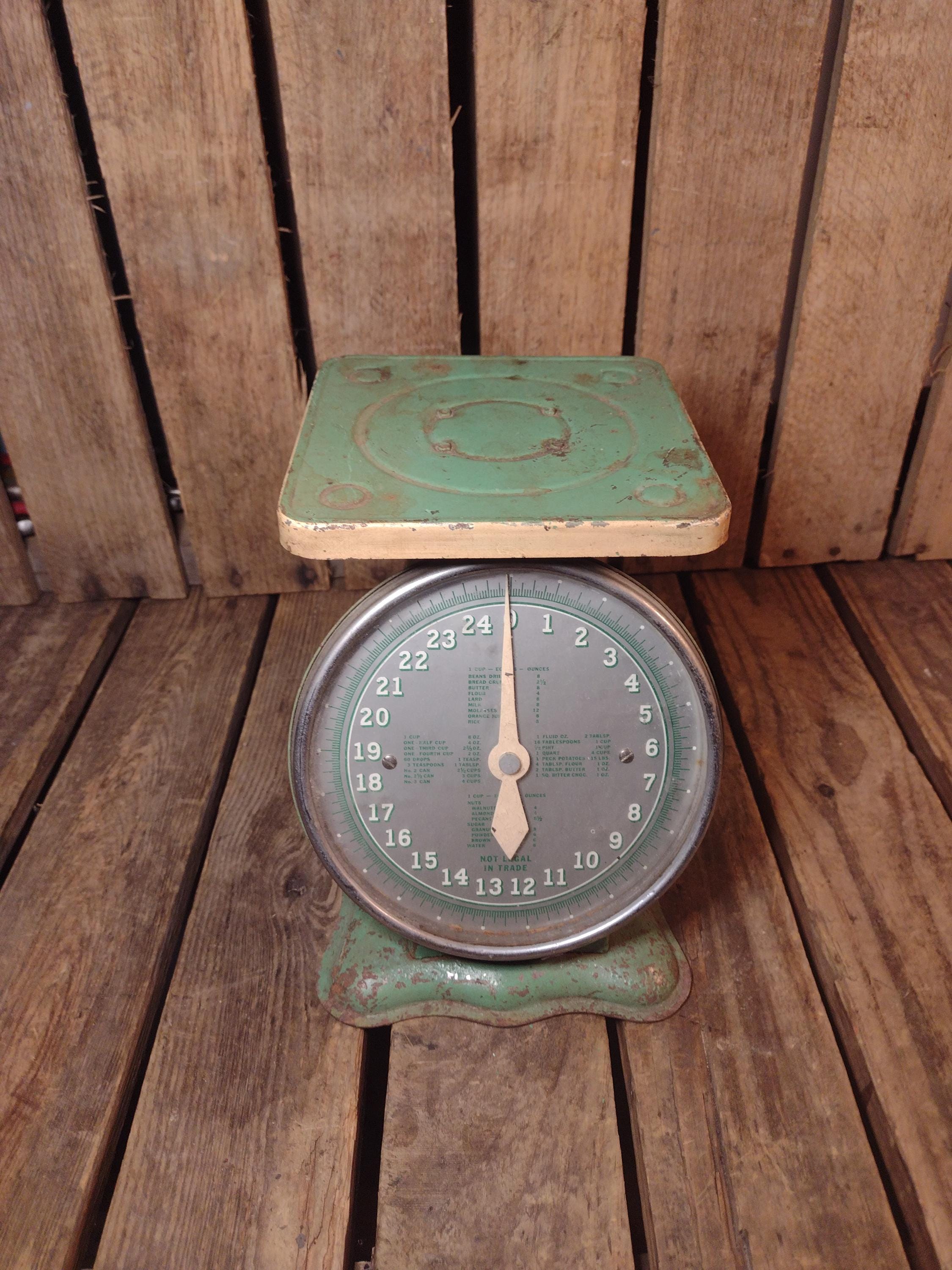 Vintage Green Metal Kitchen Scale Countertop Analog Farmhouse Decor - Etsy