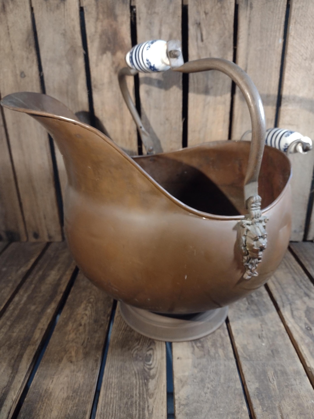 Antique Copper Coal Shuttle - Etsy