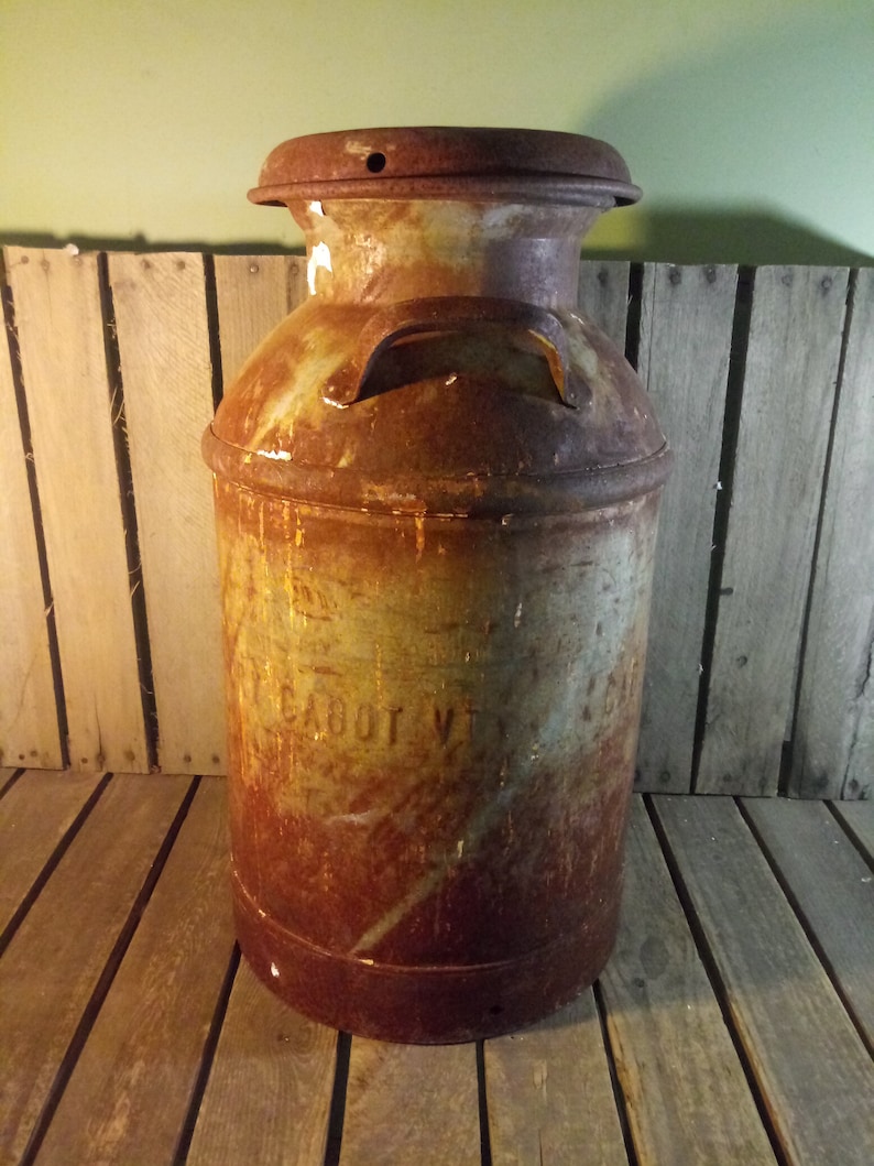 Cabot Milk Can Vintage Rusty Milk Can - Etsy