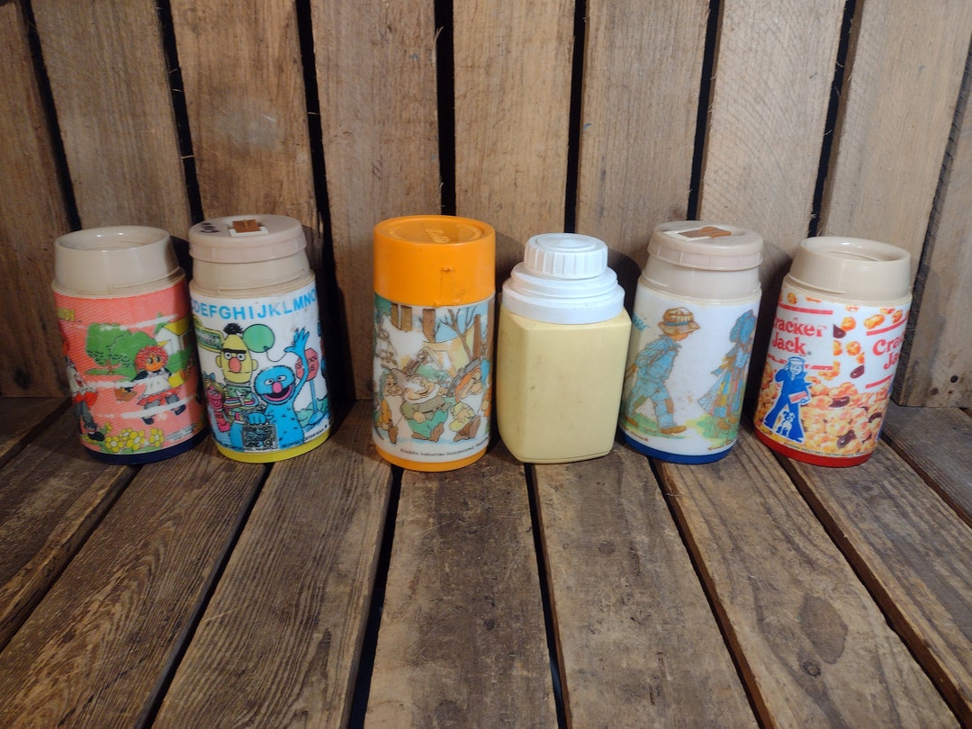 Vintage Character Thermos Set: 80s Retro Display Bottles - Etsy