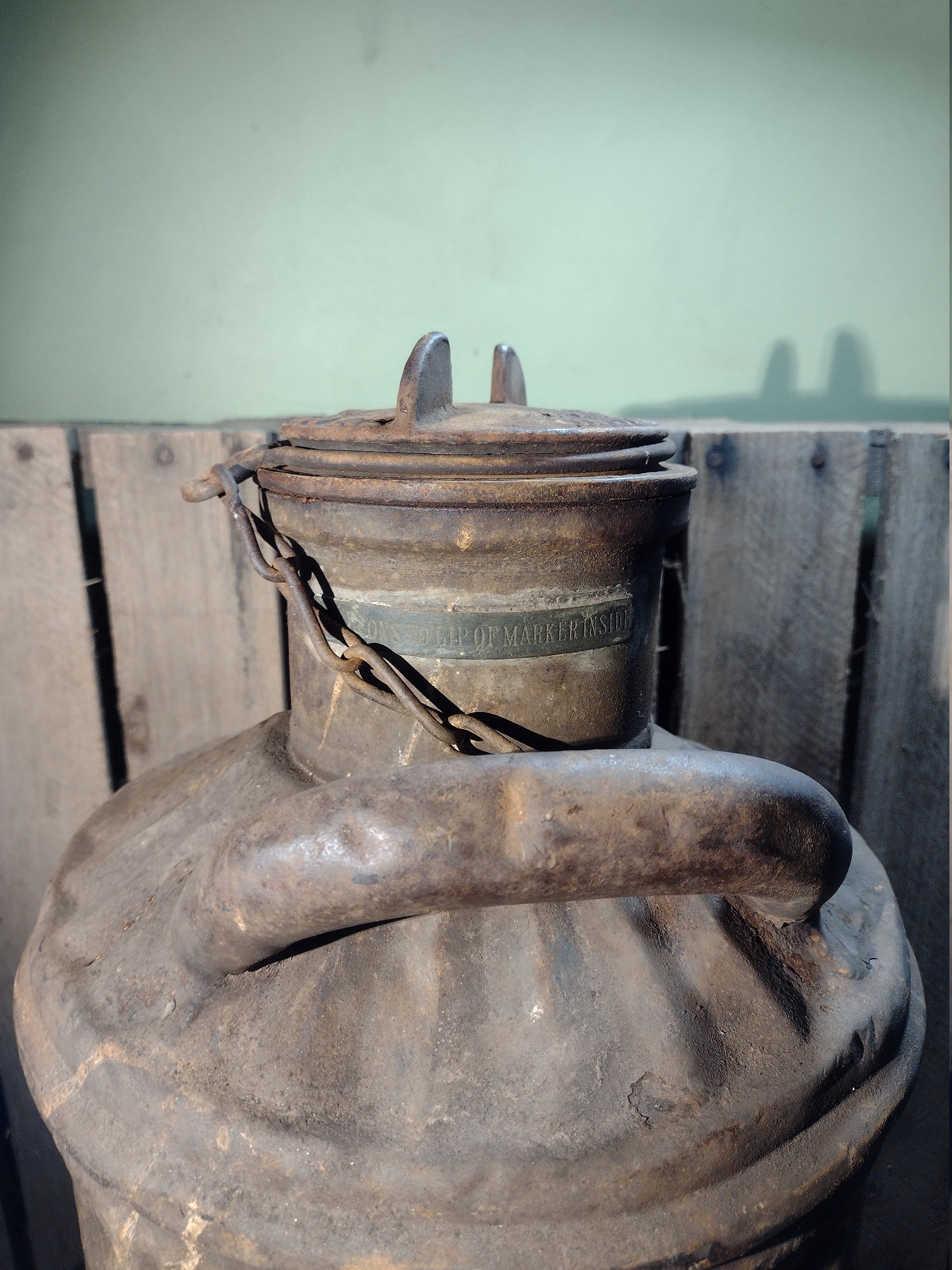 Antique Rusty Oil Can - Etsy