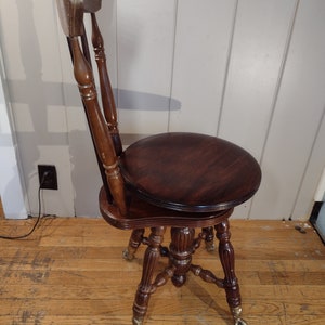 Antique Piano Chair - Etsy