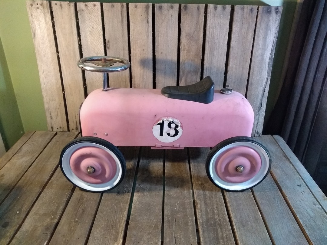 Pink Racer Car, Vintage Pink Racer Car - Etsy
