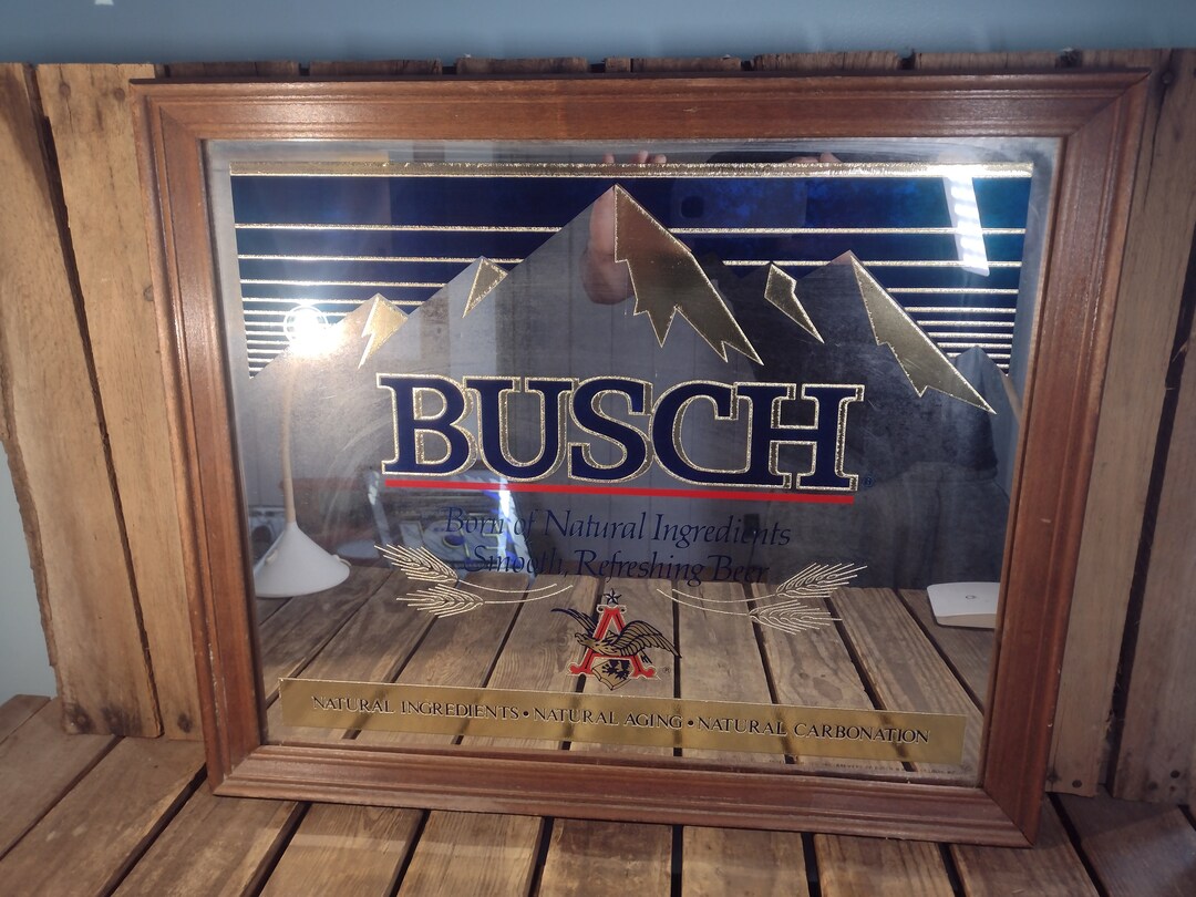 Vintage Busch Beer Mirror Sign - Etsy