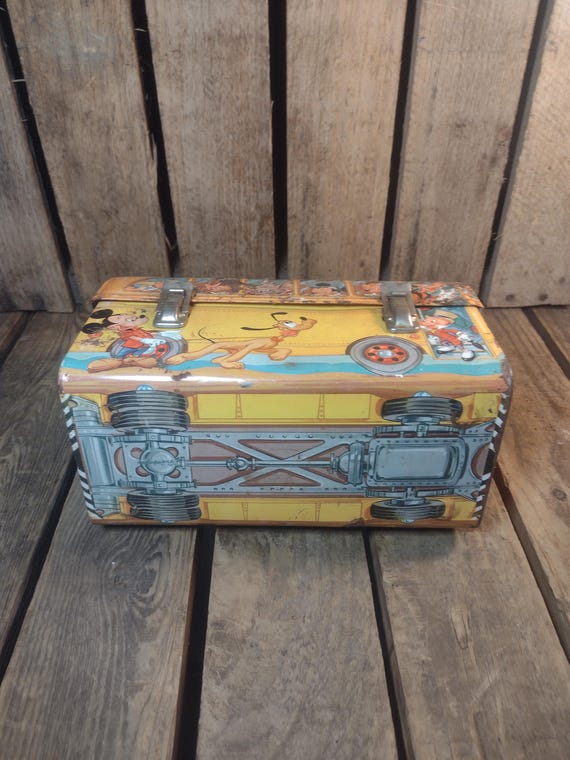 Vintage 1960s Mickey Mouse School Bus Lunchbox – Char… - Gem