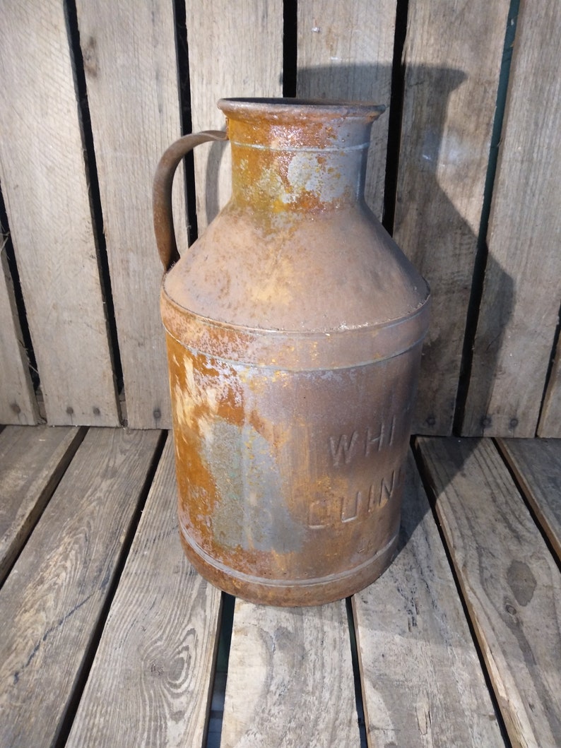 Vintage Rusty Milk Can | Etsy