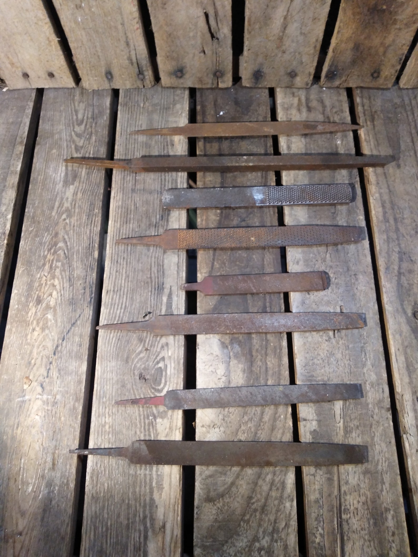 7 Vintage Rusty Files - Etsy