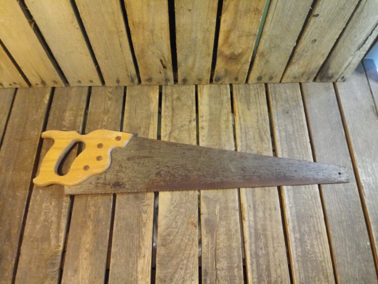 Vintage Rusty Hand Saw - Etsy