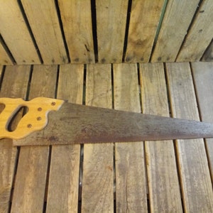 Vintage Rusty Hand Saw - Etsy