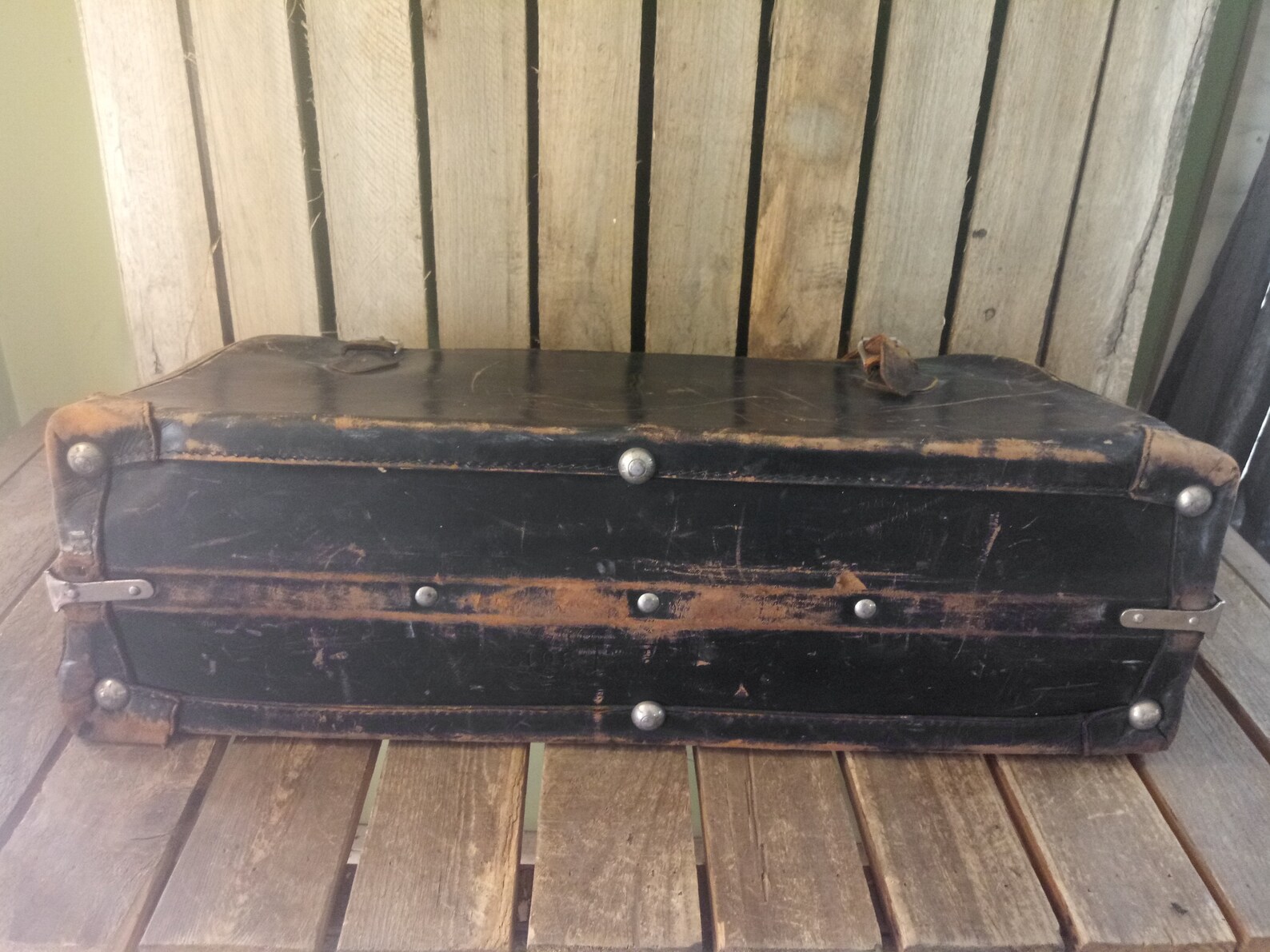 Vintage Leather Bag, Wornout Distressed Vintage Suitcase - Etsy