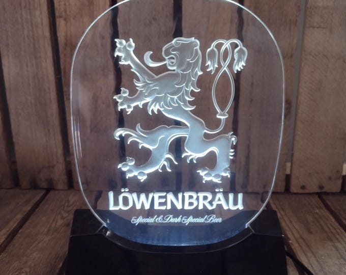 Vintage Lowenbrau Beer Light Sign, Vintage Sign - Etsy