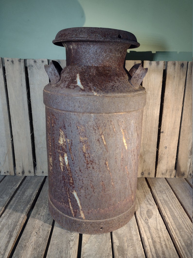 Vintage Rusty Milk Can - Etsy