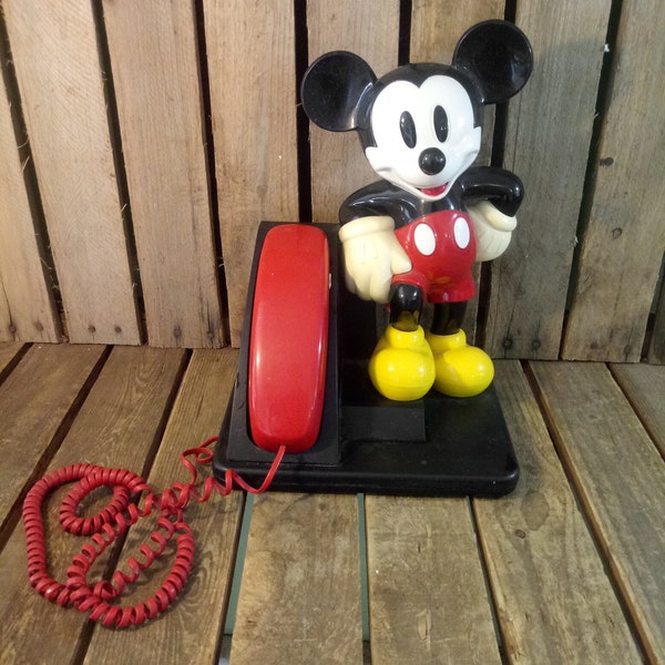 Mickey Mouse Vintage Telephone - Etsy