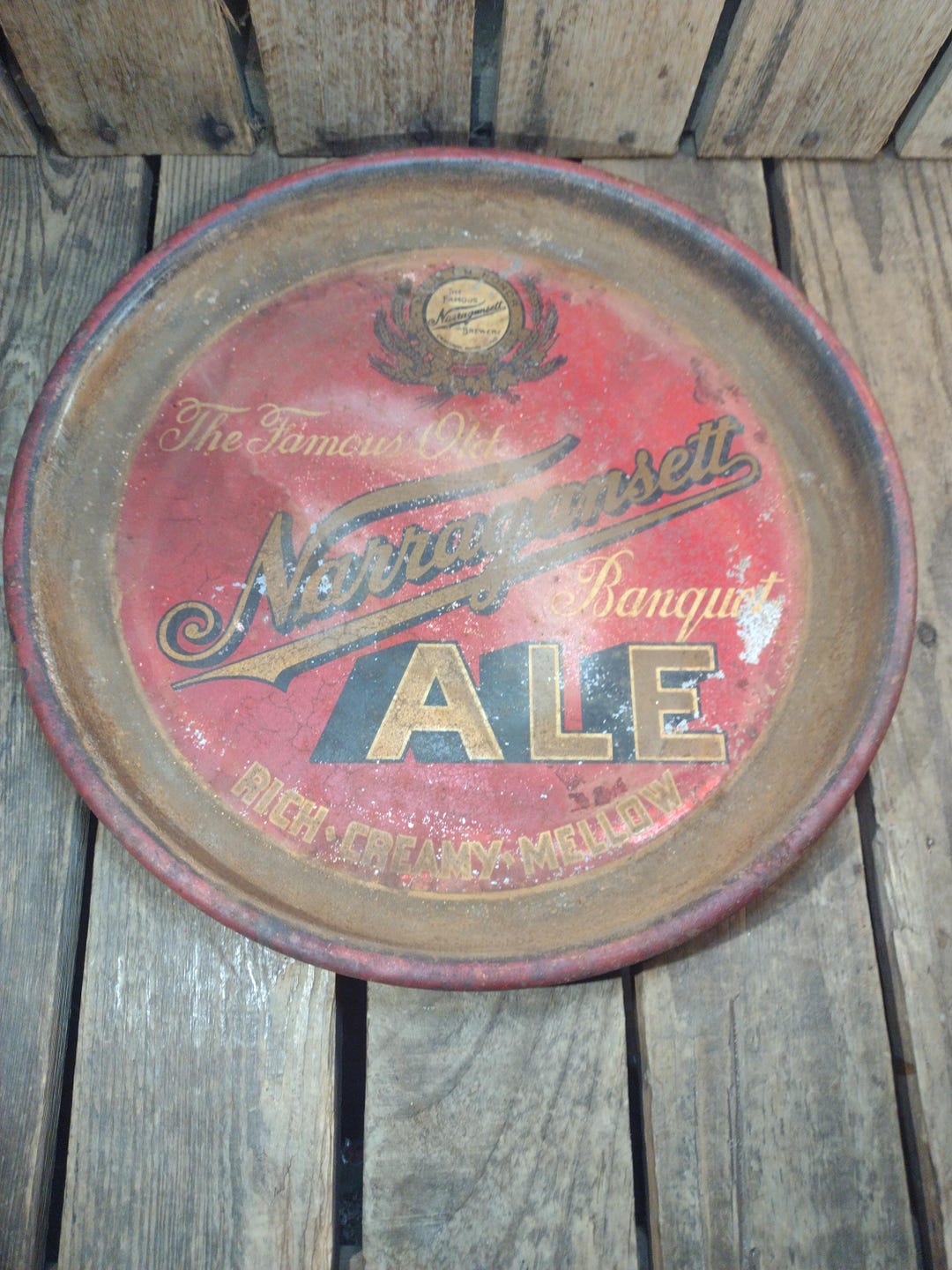 Rusty Narragansett Ale Beer Tray Banquet Bar Decor Collectible 13” - Etsy