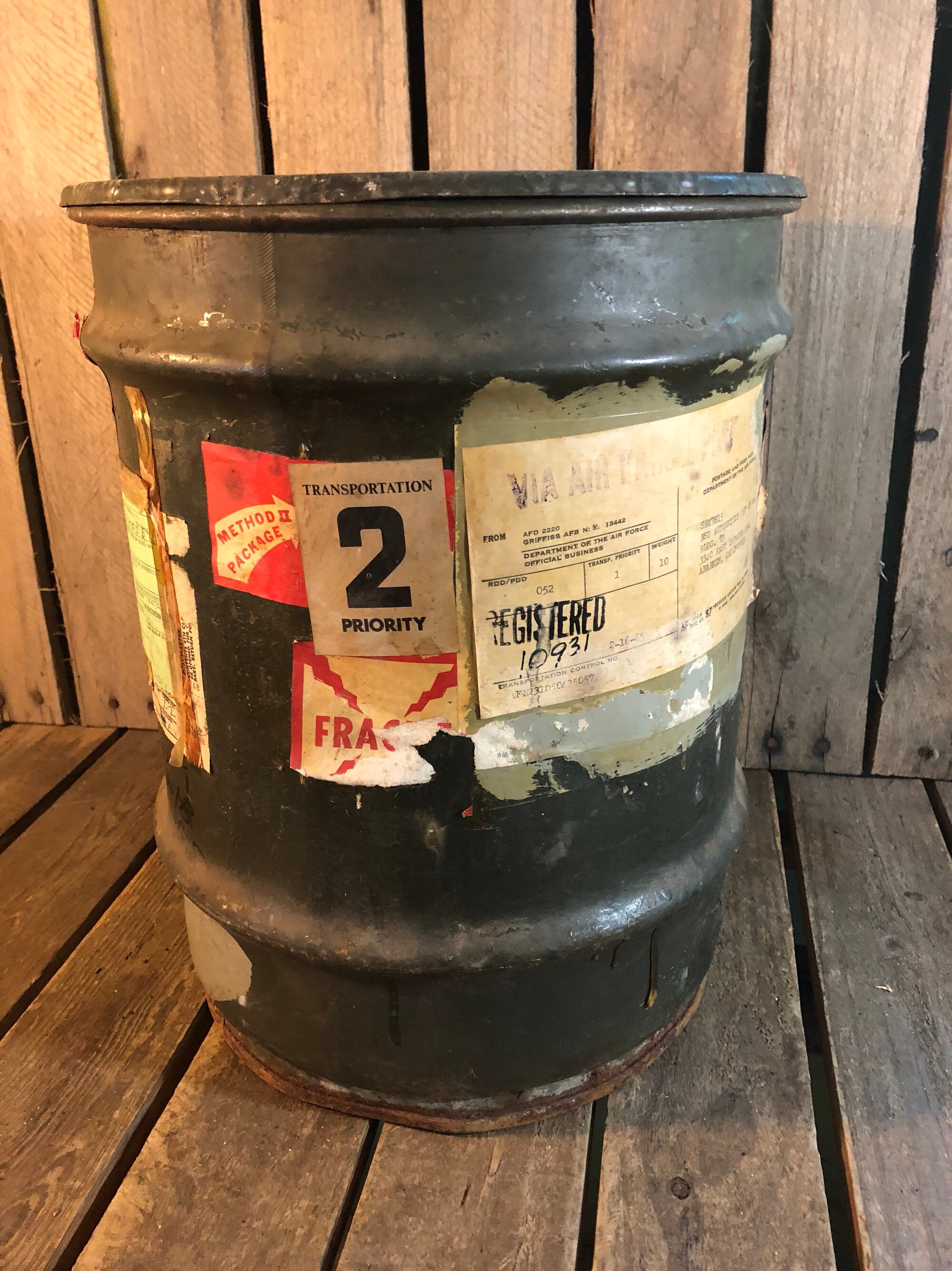 Vintage Military Can - Etsy
