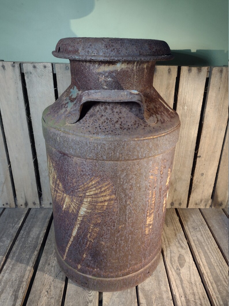Vintage Rusty Milk Can - Etsy
