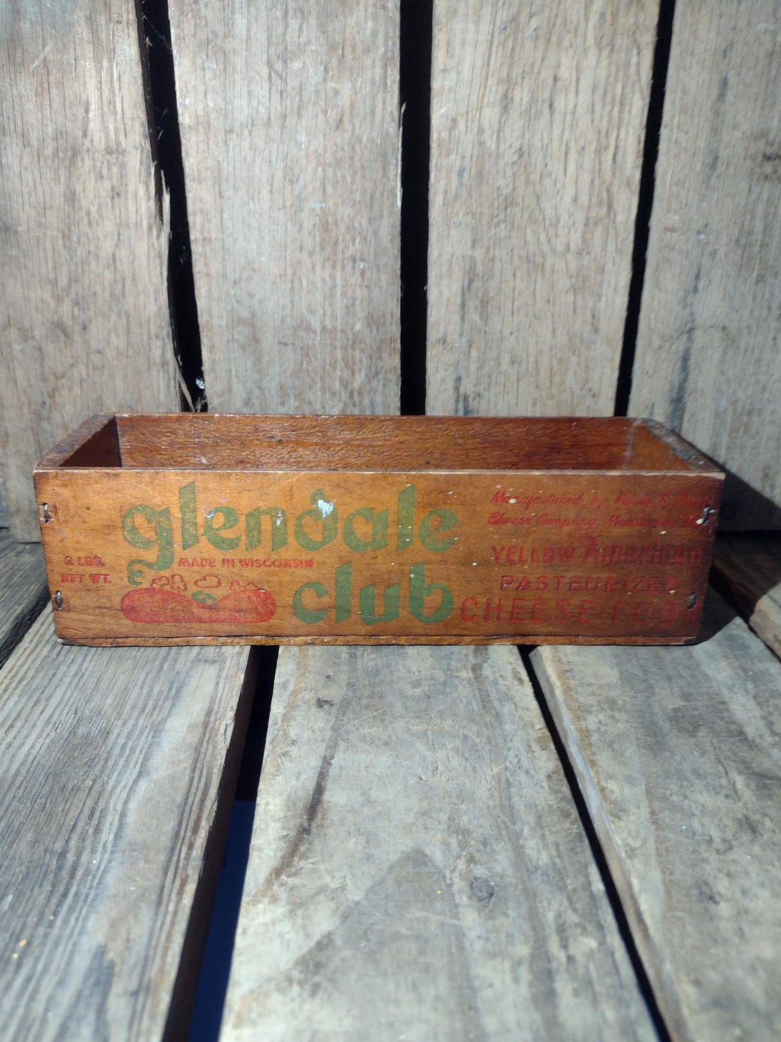 Vintage Glendale Club Cheese Crate - Etsy