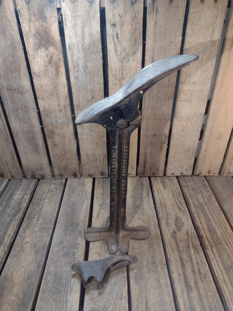 Antique Enterprise Cast Iron Cobbler Shoe Repair Stand W/ 2 Lasts - Etsy