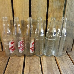 6 Vintage Soda Bottles - Etsy
