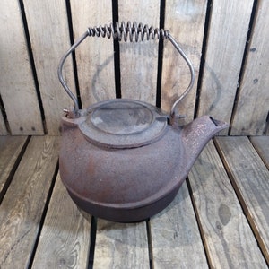 Antique Rusty Kettle - Etsy