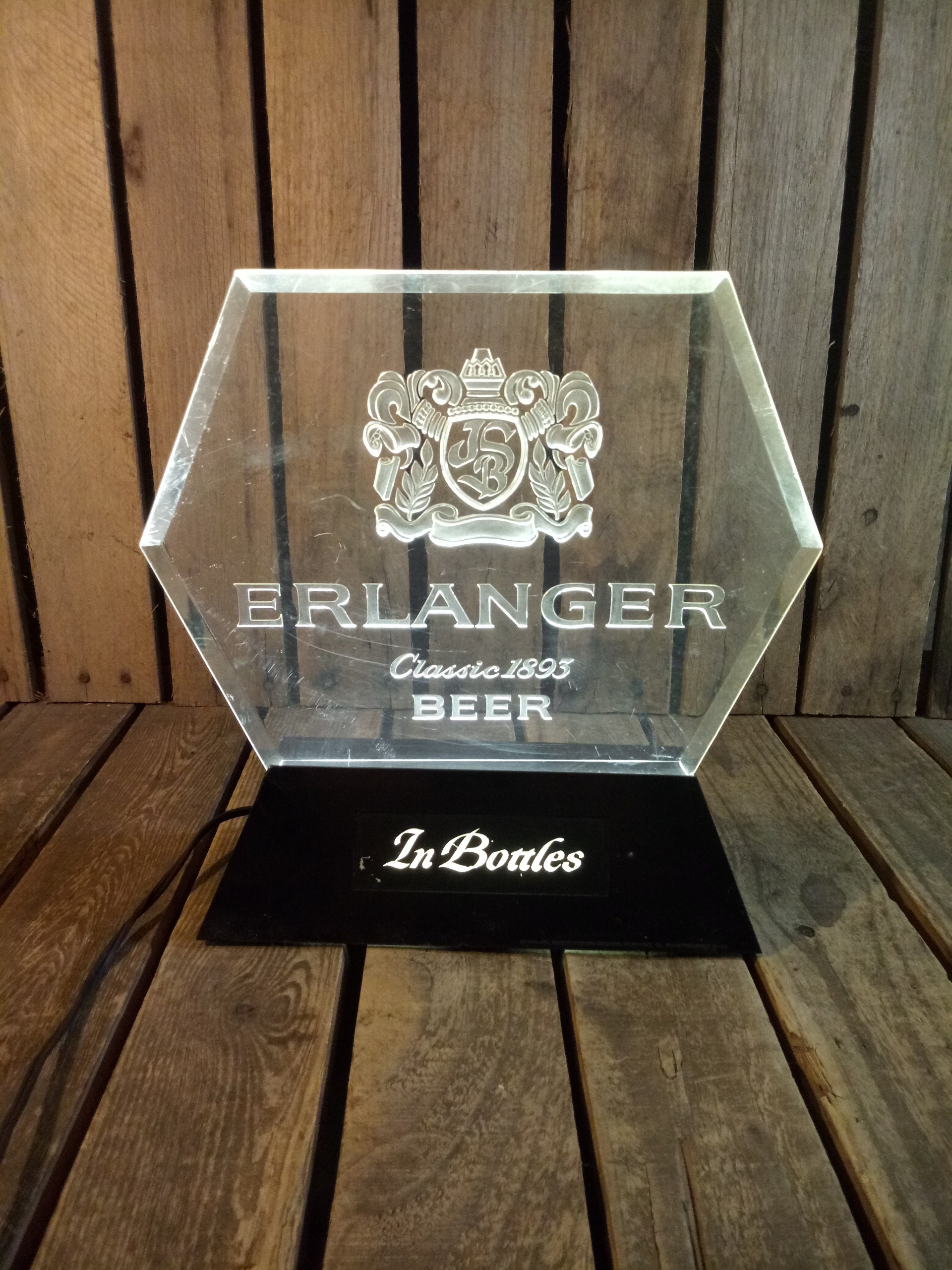 Vintage Erlanger Beer Light Sign | Etsy