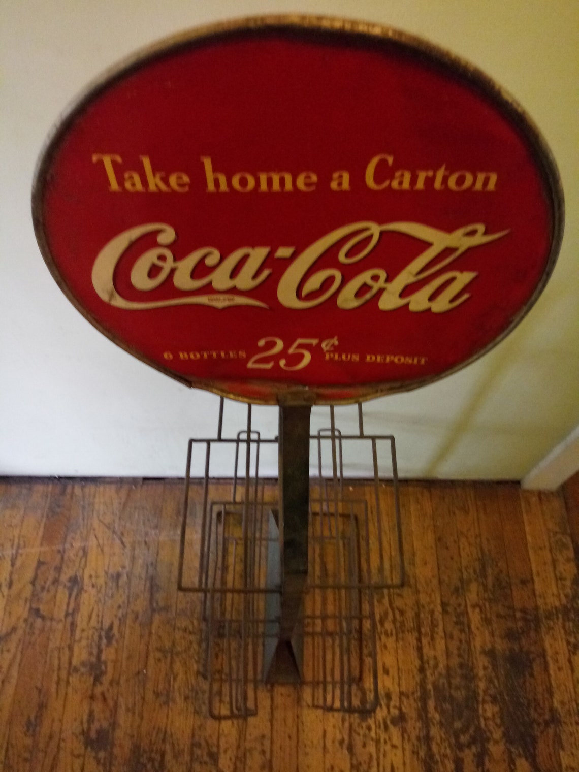 Antique Coca Cola 6 Pack Display Rack - Etsy