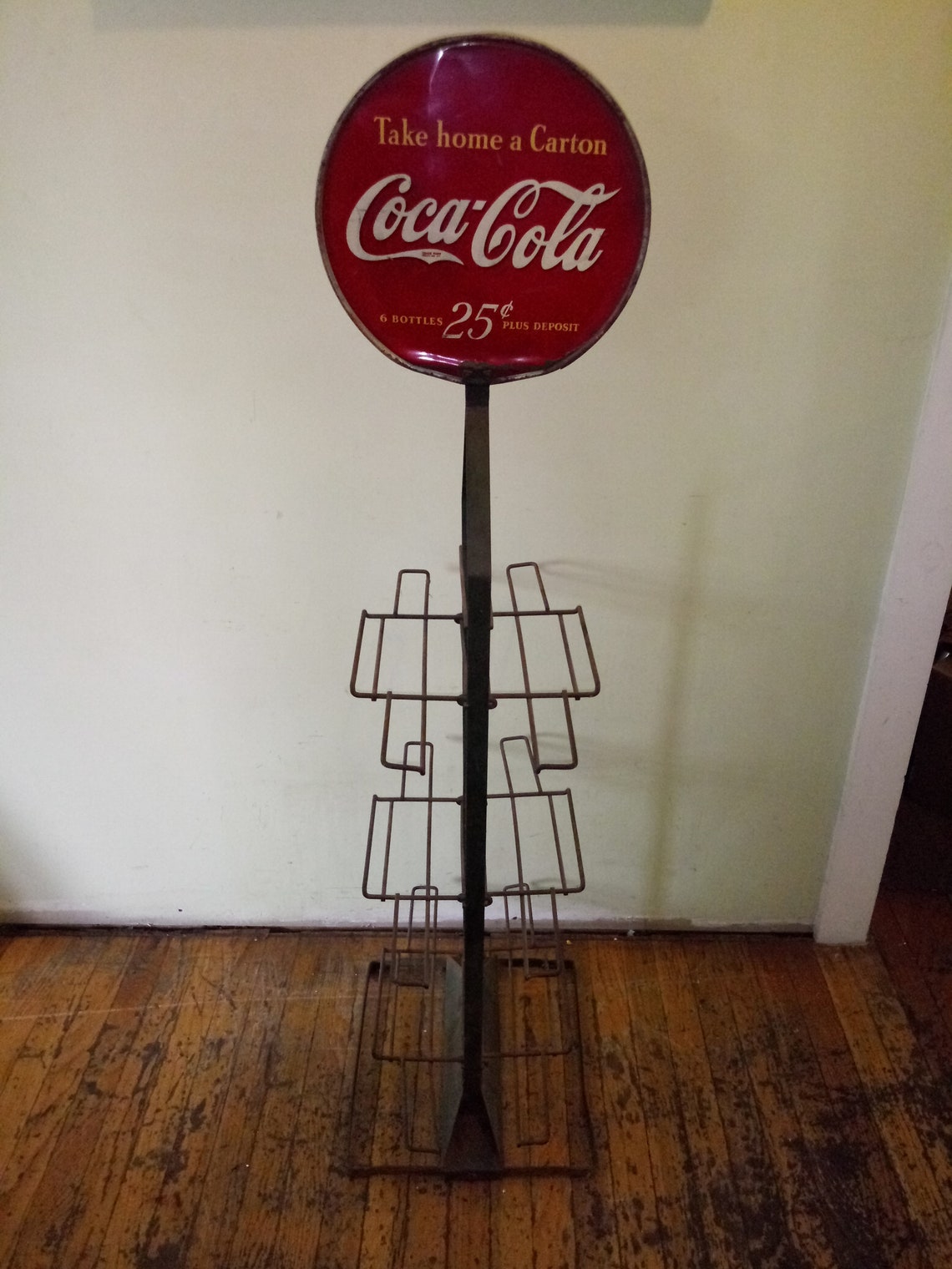 Antique Coca Cola 6 Pack Display Rack - Etsy
