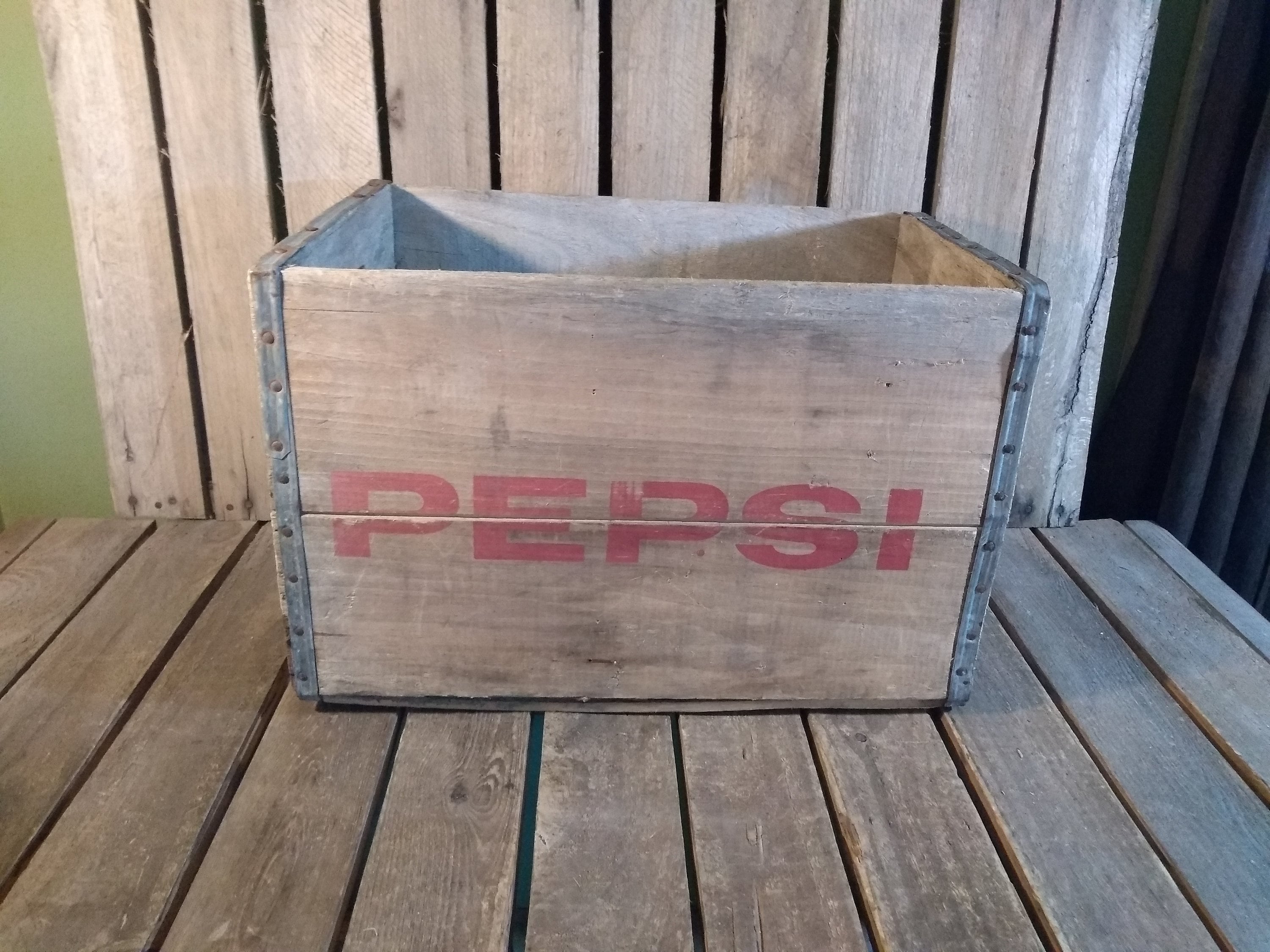 Vintage Pepsi Caja Caja de Madera Vintage - Etsy España